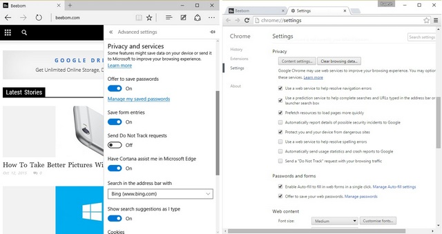 Microsoft Edge vs. Google Chrome: Detailed Comparison