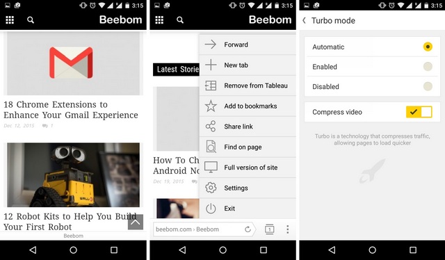 8 Best Data Saving Android Browsers | Beebom