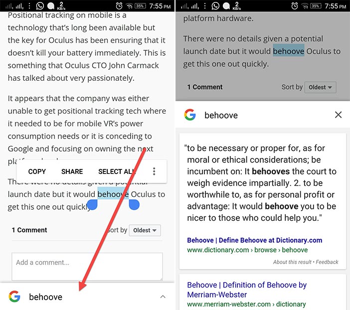 5 Best Ways to Instantly Find Definitions on Android | Beebom