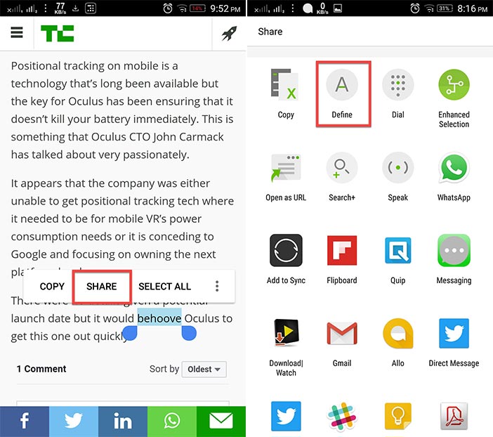 5 Best Ways to Instantly Find Definitions on Android | Beebom