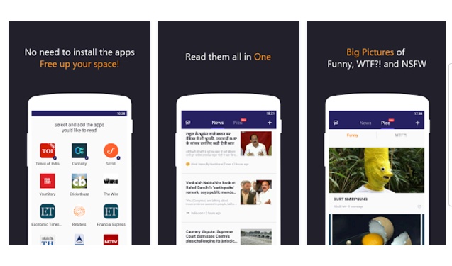 One - Read Anything App for Android: Different News Sources in one app