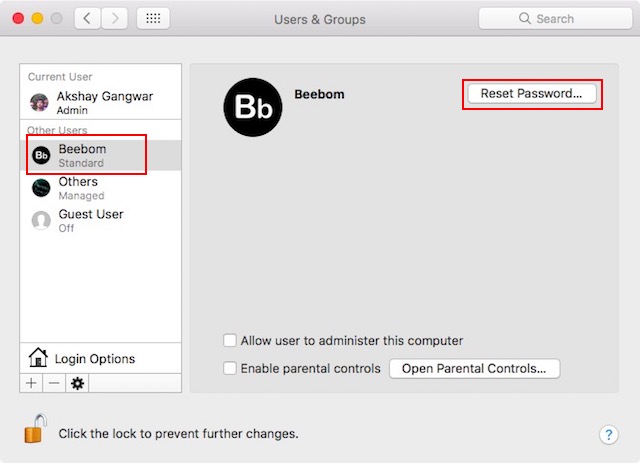 How to Reset Mac Password in macOS Sierra | Beebom