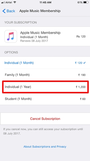 How to Save Rs. 240 on Apple Music with Yearly Subscription | Beebom
