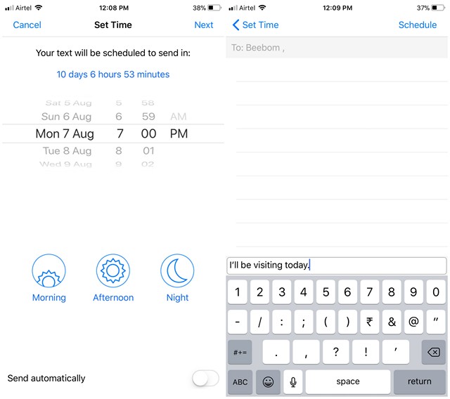 How to Schedule Text Messages on iPhone | Beebom