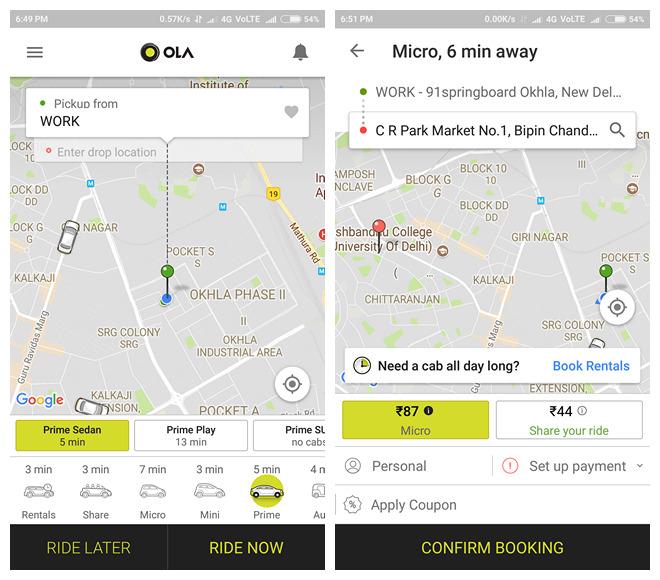 Uber vs Ola: Battle For App-Cab Supremacy on Indian Roads | Beebom