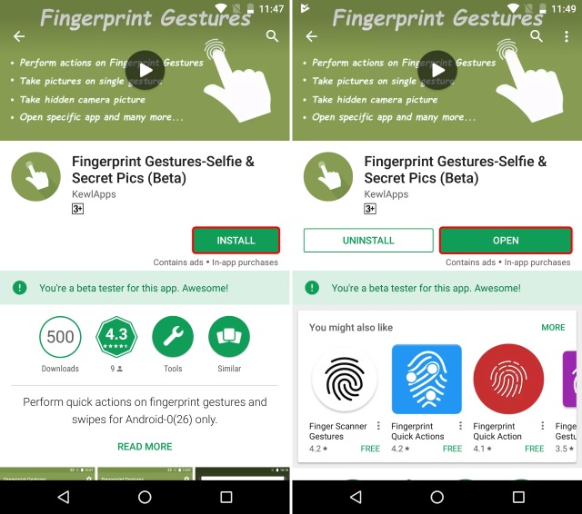 How to Customize Fingerprint Gestures in Android Oreo | Beebom