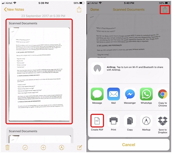 How to Scan Documents in iOS 11 Natively | Beebom