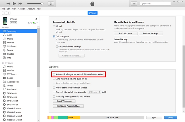 How to Turn Off Auto Sync Feature in iTunes | Beebom