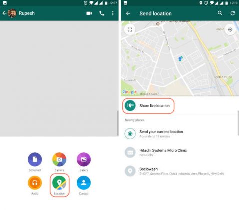 How to Use WhatsApp Live Location Feature | Beebom