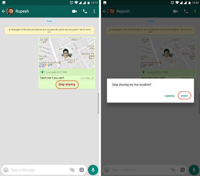 How to Use WhatsApp Live Location Feature | Beebom
