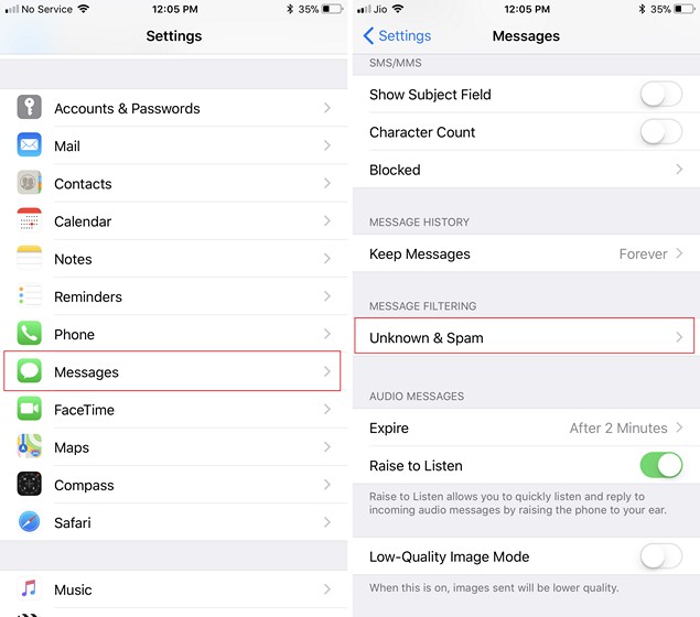 How to Block SMS spam on iOS 11 (Guide) | Beebom