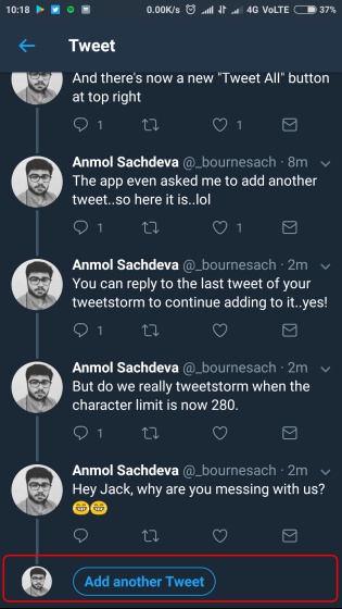 Twitter's Tweetstorm Feature is Now Rolling Out, Here is How it Works