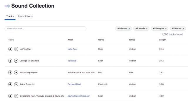Facebook Launches Royalty-Free Music and Sound Library for Video ...
