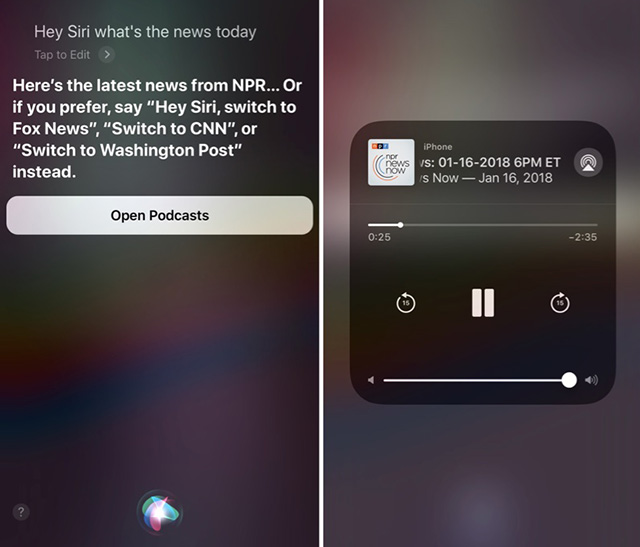 Siri on iOS Can Now Play News Podcasts Just Like Alexa and Google ...