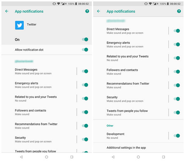 Twitter for Android Gets Notification Channel Support on Android Oreo ...