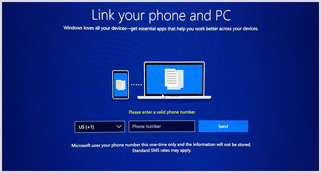 Windows 10 Insider Bug Makes Entering Mobile Number Mandatory