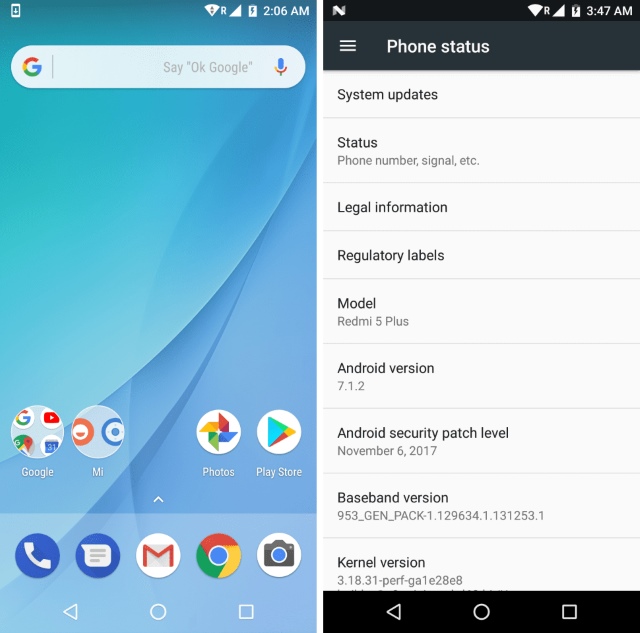 Redmi Note 5 Gets Stock Android with Mi A1 ROM Port | Beebom