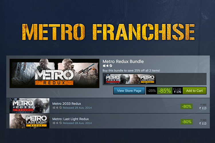 Save a Whopping 85% on the Metro Franchise on Steam Right Now | Beebom