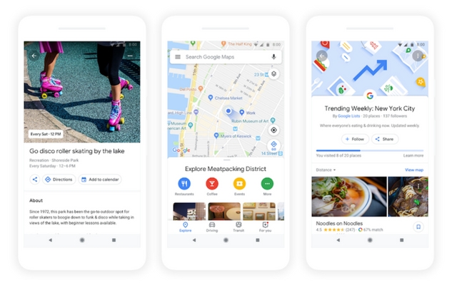 Google Maps Starts Testing 'Material Theme' Cards With Select Users