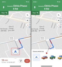 How To Change Navigation Arrows To 3D Cars On Google Maps On IOS Beebom