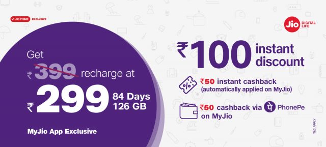 Here's How You Can Now Avail Rs 100 Discount on Jio's Rs 399 Recharge ...