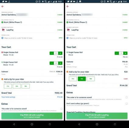 Zomato Now Lets You Add A Delivery Tip in App | Beebom