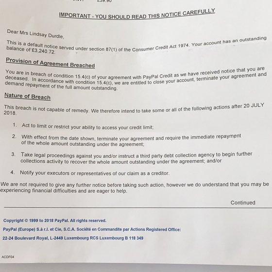 Paypal Apologizes After Threatening Dead Woman With 'Breach of Contract ...