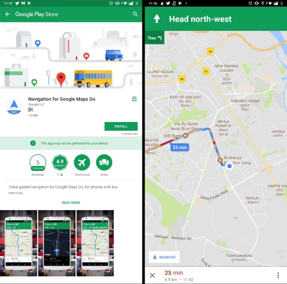 Google Maps Go Finally Gets Navigation Features, But There's A Catch ...