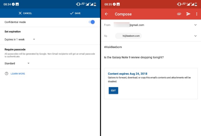 Gmail on Android Gets Confidential Mode, But Privacy Concerns Linger On ...