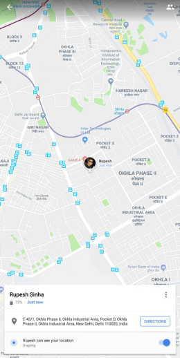 Google Maps Live Location Now Also Shows Battery Percentage And 