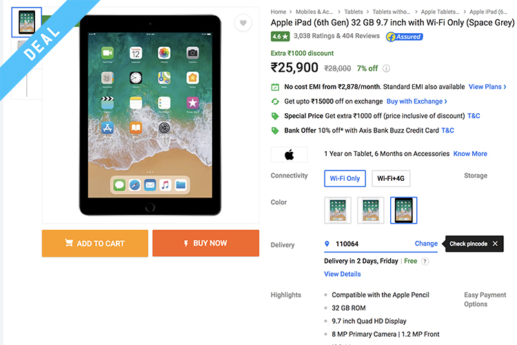 Apple iPad, Galaxy Tab A and Other Top Tablets On Sale In Flipkart's ...