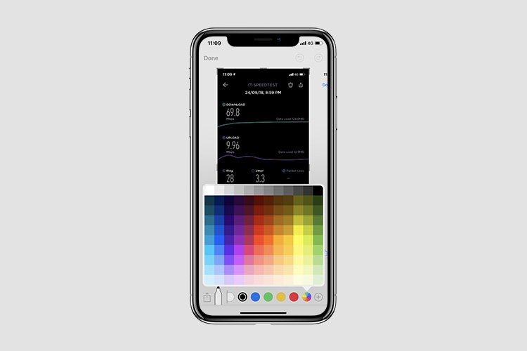 There's a Color Palette in iOS 12's Screenshot Editor | Beebom