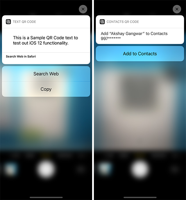 Scan QR Codes Directly from Control Center in iOS 12