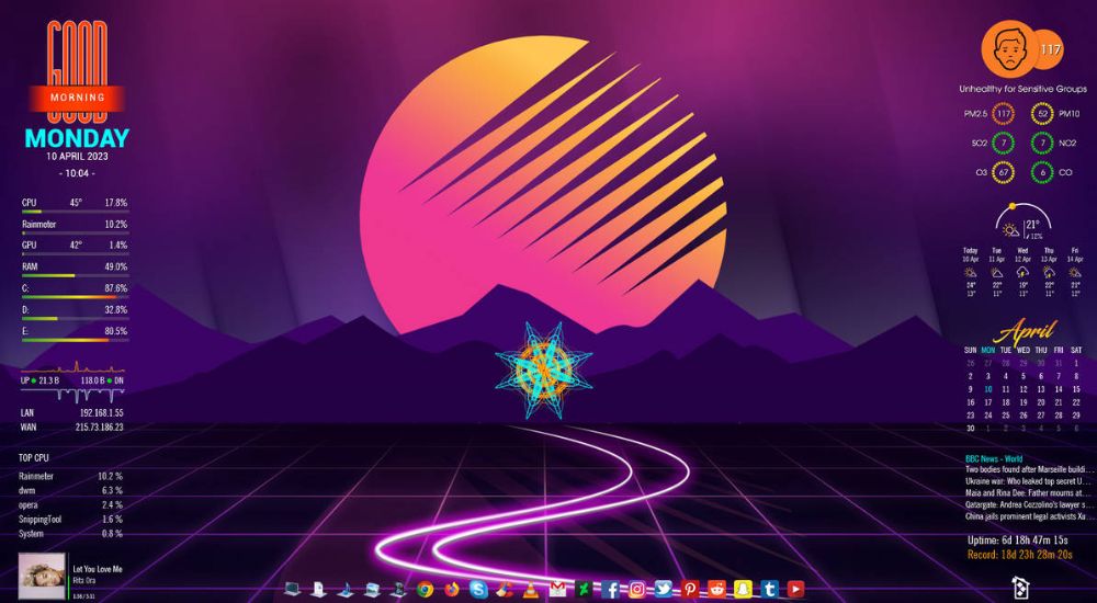 25 Gorgeous Rainmeter Skins You Should Use in 2025 | Beebom
