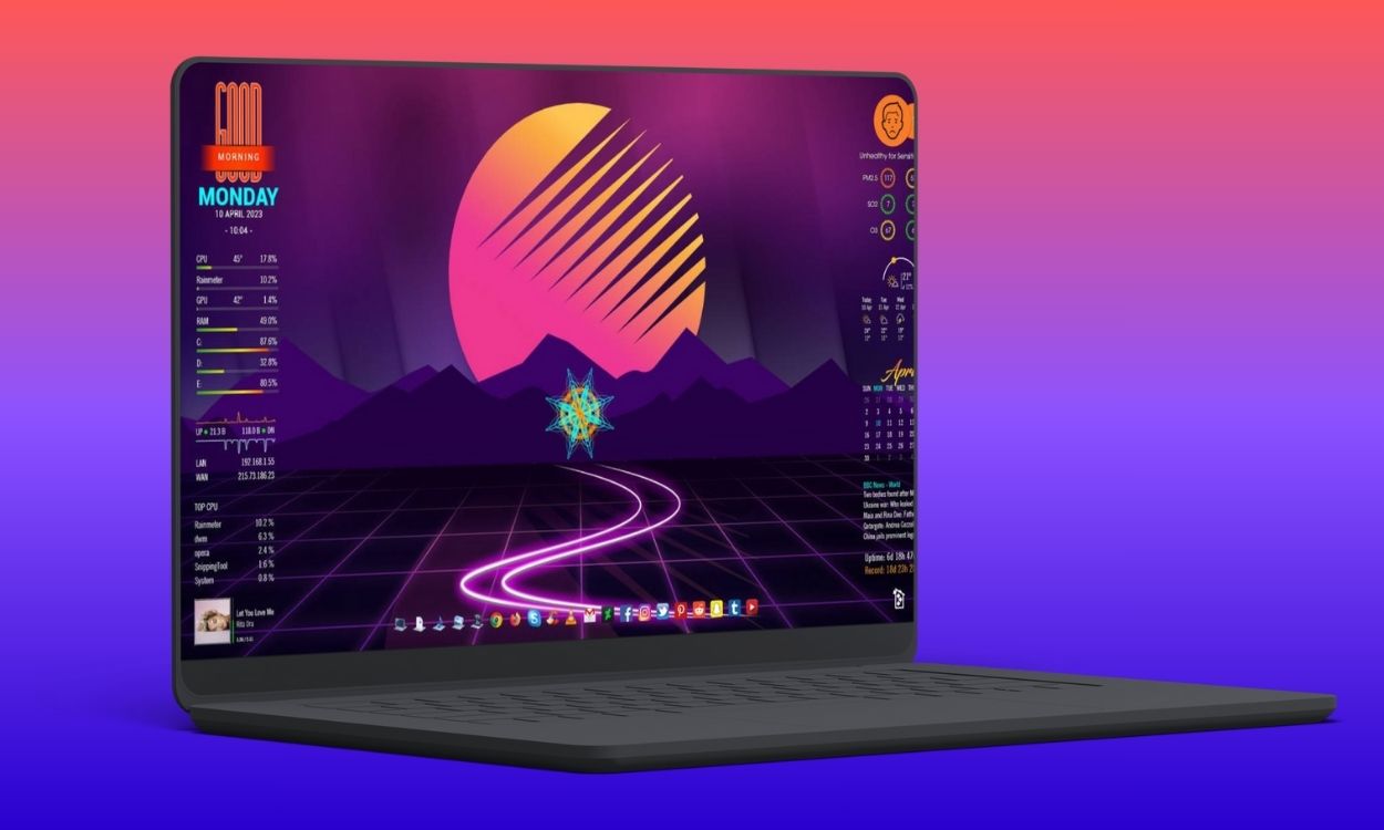 25 Gorgeous Rainmeter Skins You Should Use in 2025 | Beebom