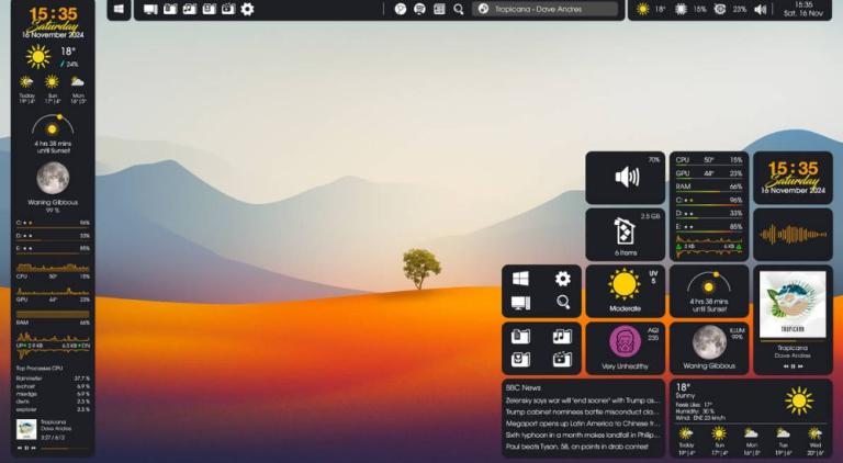 25 Gorgeous Rainmeter Skins You Should Use in 2025 | Beebom