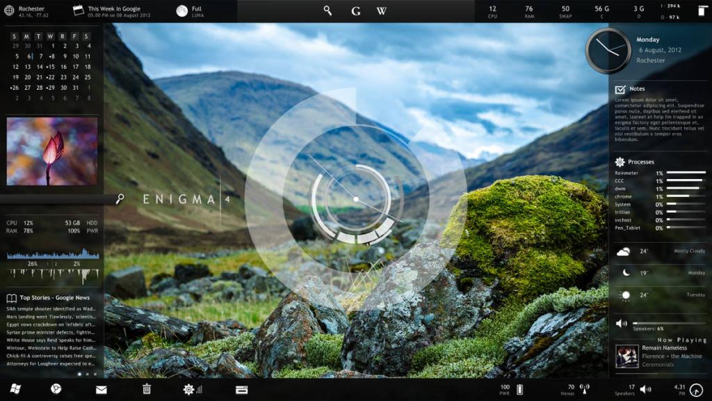 25 Gorgeous Rainmeter Skins You Should Use in 2025 | Beebom