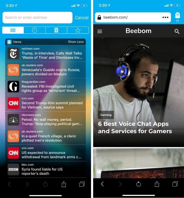 15 Best iPhone Browsers You Can Use (2020) | Beebom