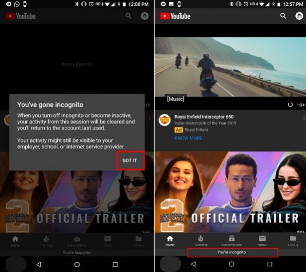 How to Use Incognito Mode in the YouTube App | Beebom