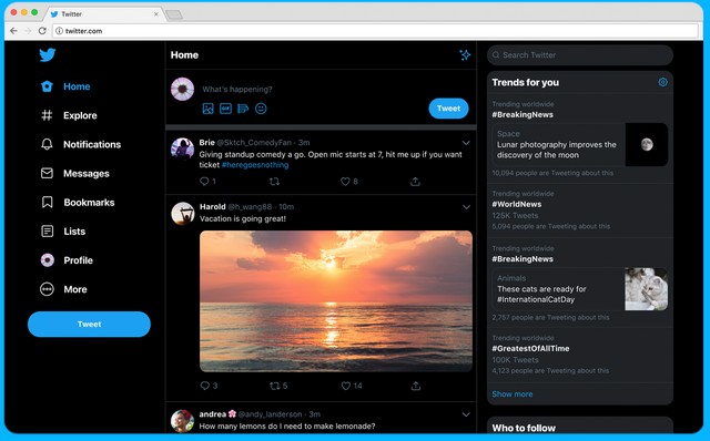 Redesigned Twitter With Dark Mode Starts Rolling Out Globally ...