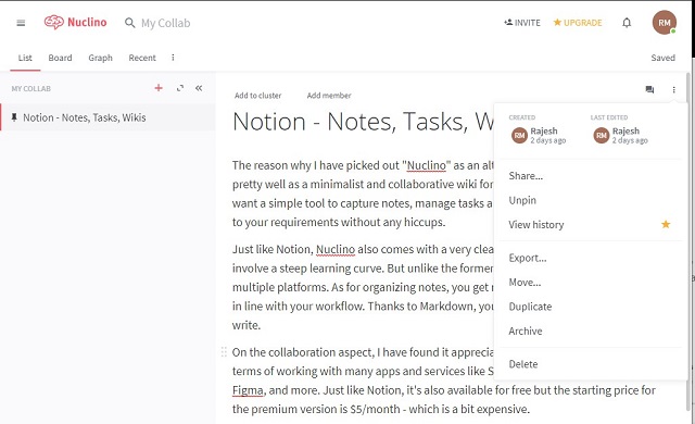 12 Best Notion Alternatives You Should Use in 2020 | Beebom