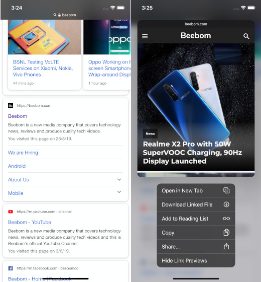 How to Disable Link Preview in Safari in iOS 13 | Beebom