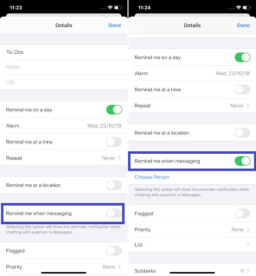 How to Use the ‘Remind Me When Messaging’ Feature on iOS | Beebom