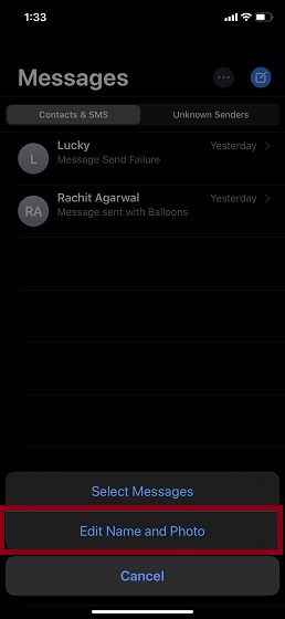 How to Set Up Name and Photo Sharing in iMessage | Beebom