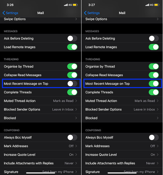 How to Show Most Recent Message on Top in Mail Threads | Beebom