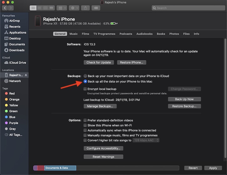 How to Back Up iOS Devices on Mac Running macOS Catalina | Beebom
