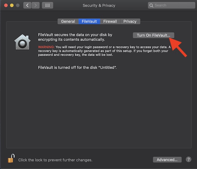 Can’t Turn on FileVault on Mac? Here is the Fix | Beebom