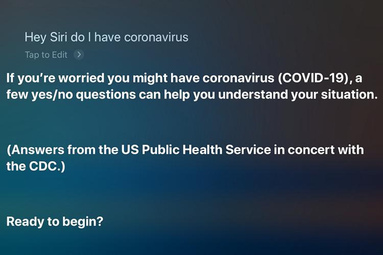 Apple Updates Siri With Coronavirus Screening Test | Beebom