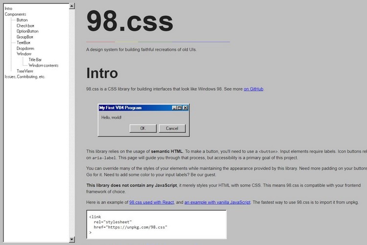 You Can Build Windows 98-Inspired UIs with the 98.css | Beebom