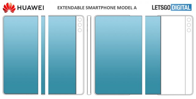 Huawei's New Patents Show Phones with Foldable Slide-Out Displays